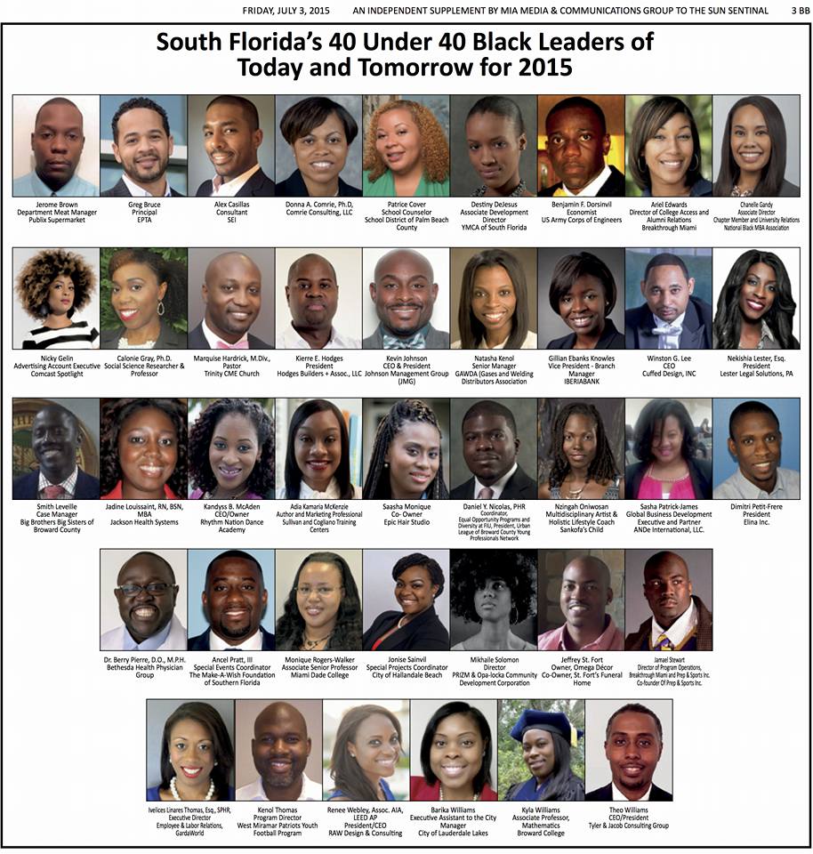 Legacy South Florida Recognizes 2015 40 under 40 Black Leaders of Today ...